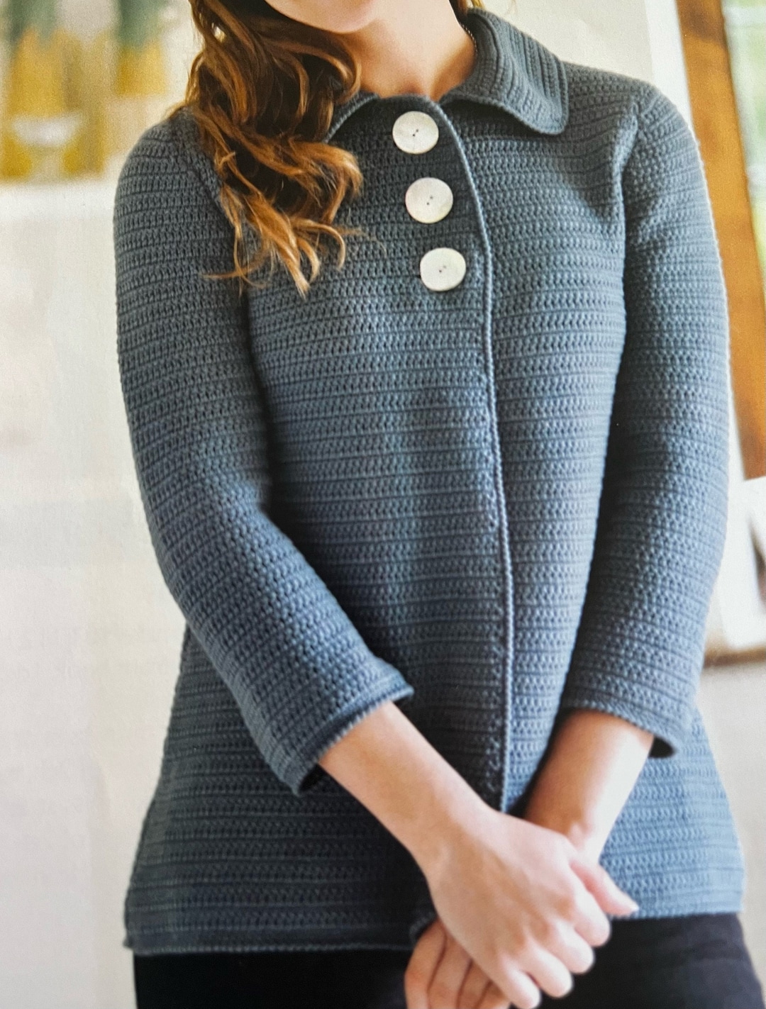 Trendy Crochet Flared Jacket Pattern With Large Flattering Collar Add ...