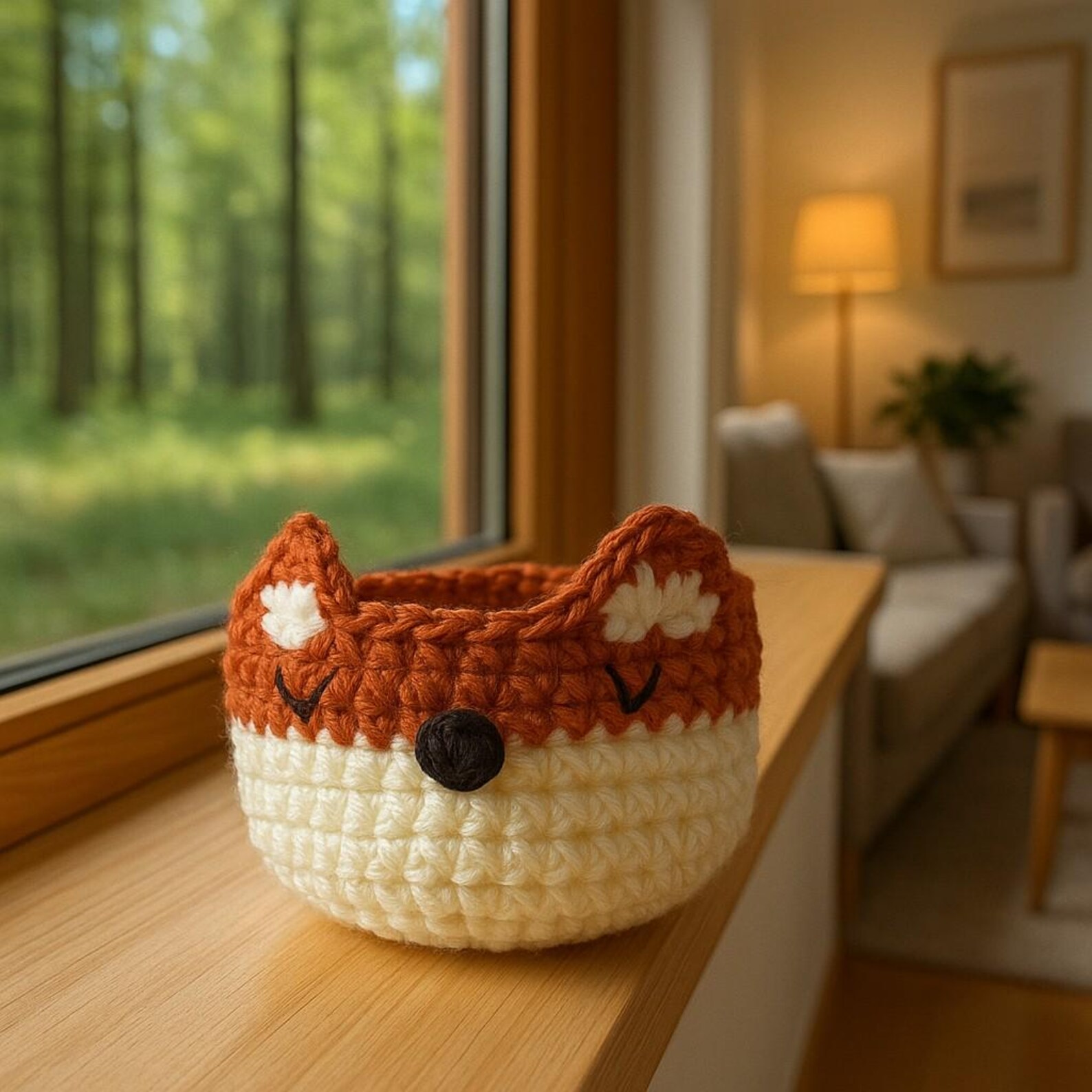 Cute Crochet Fox Basket Super Easy Crocheting Tutorial for Fox and ...