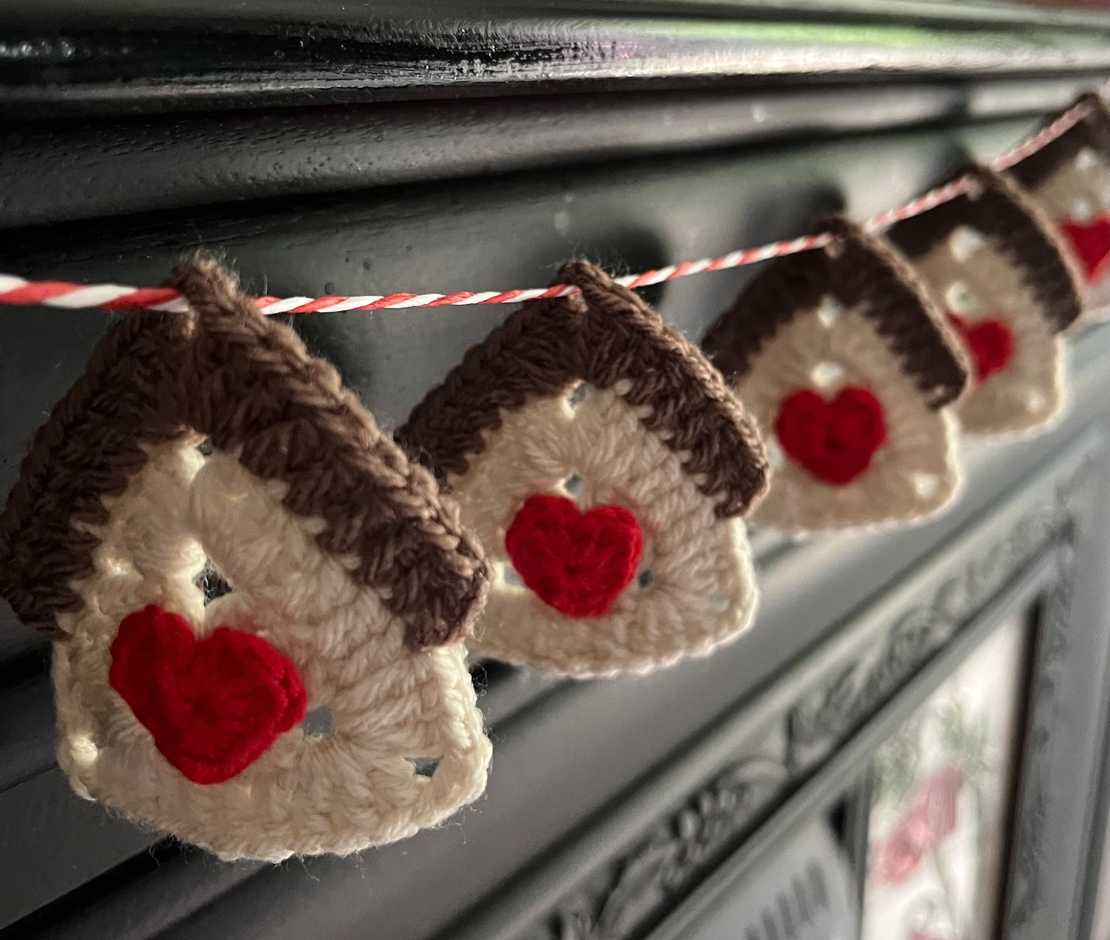 Crochet Cottage House Heart Appliqué Pattern Easy DIY Decorating Décor ...