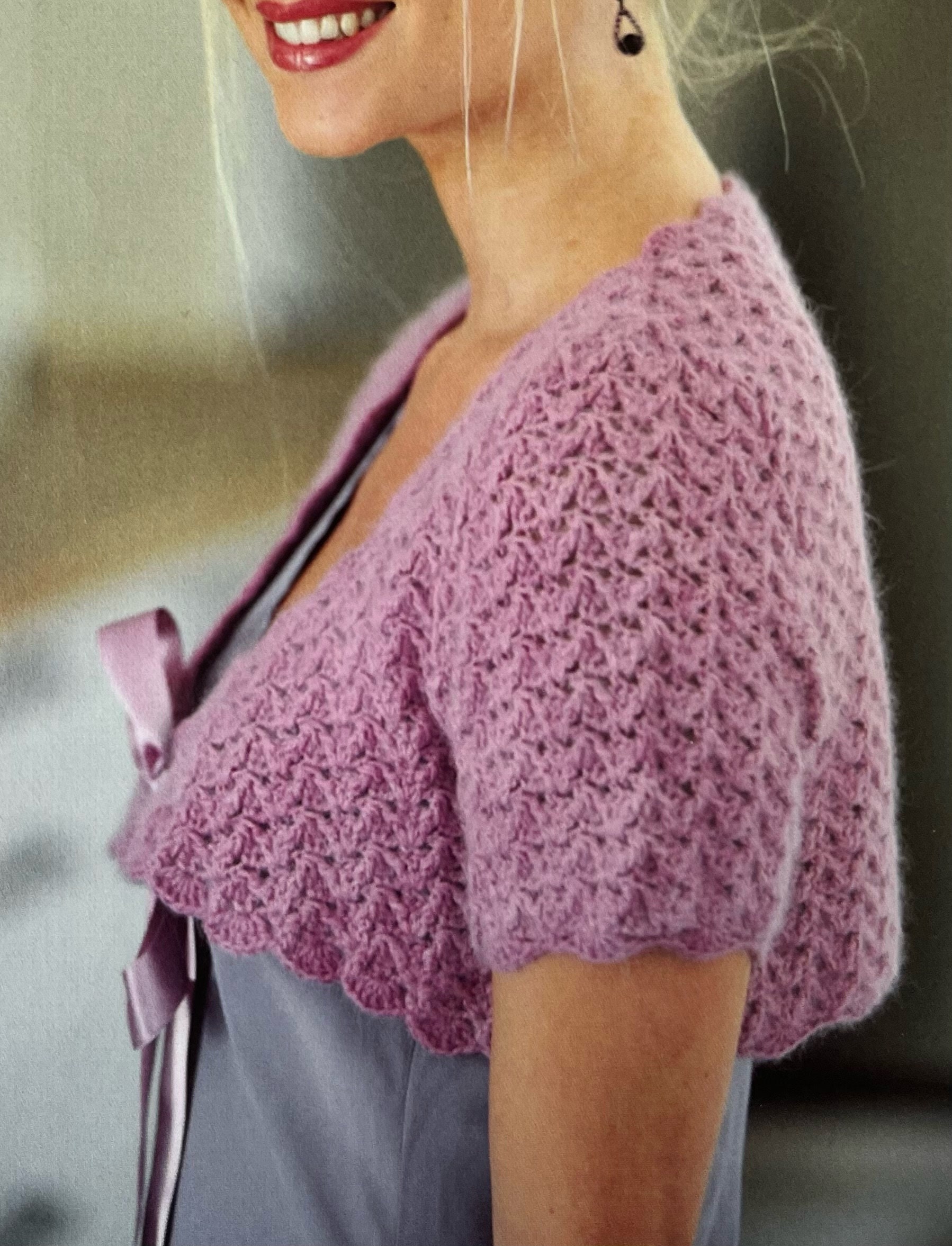 Crochet Lacy Summer Shrug Pattern A Cute Summer Cover up Easy Bolero ...
