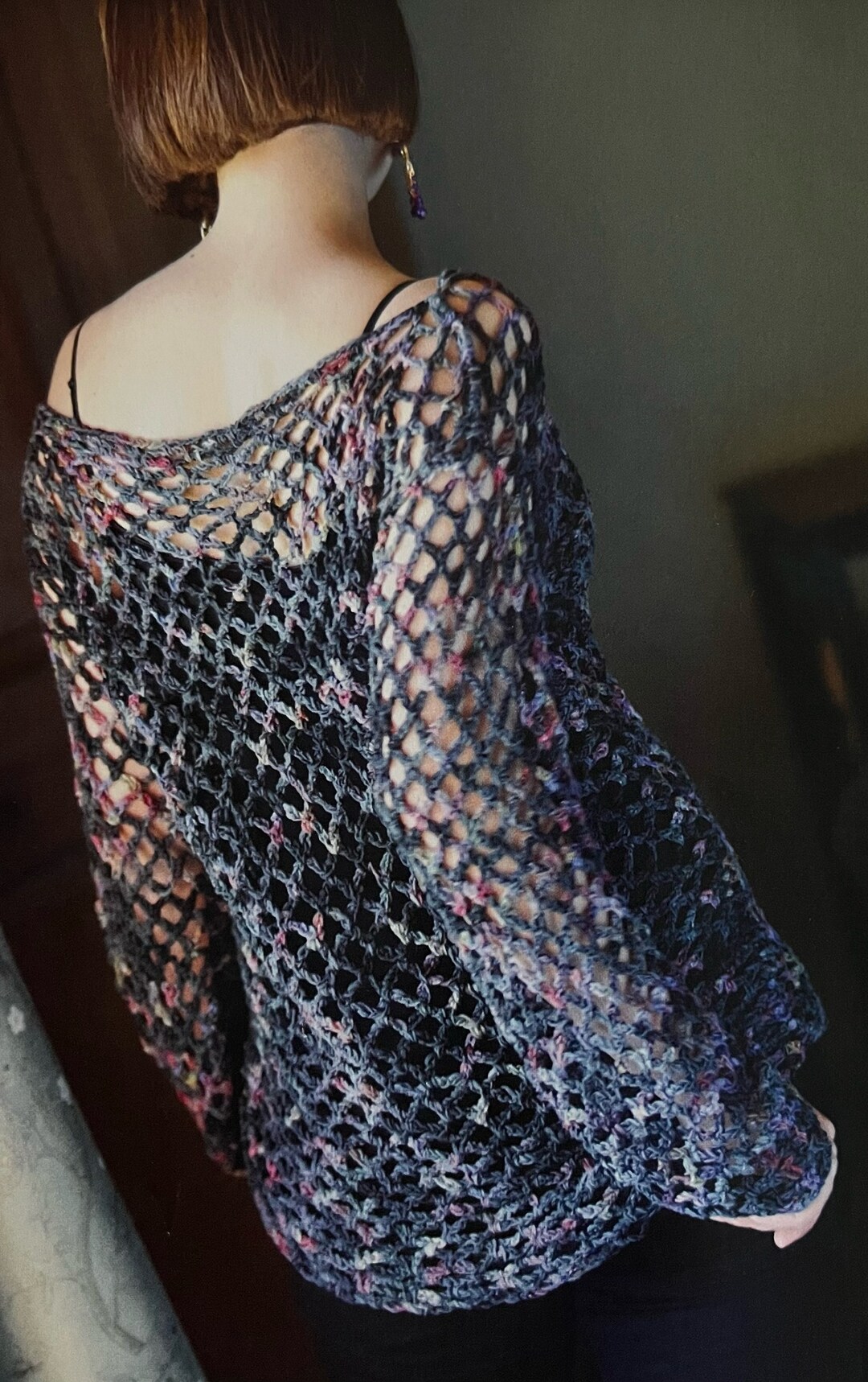 Crochet Ribbon Openwork Tunic Boho Net Mesh Top Crochet Pattern Instant Download - Etsy