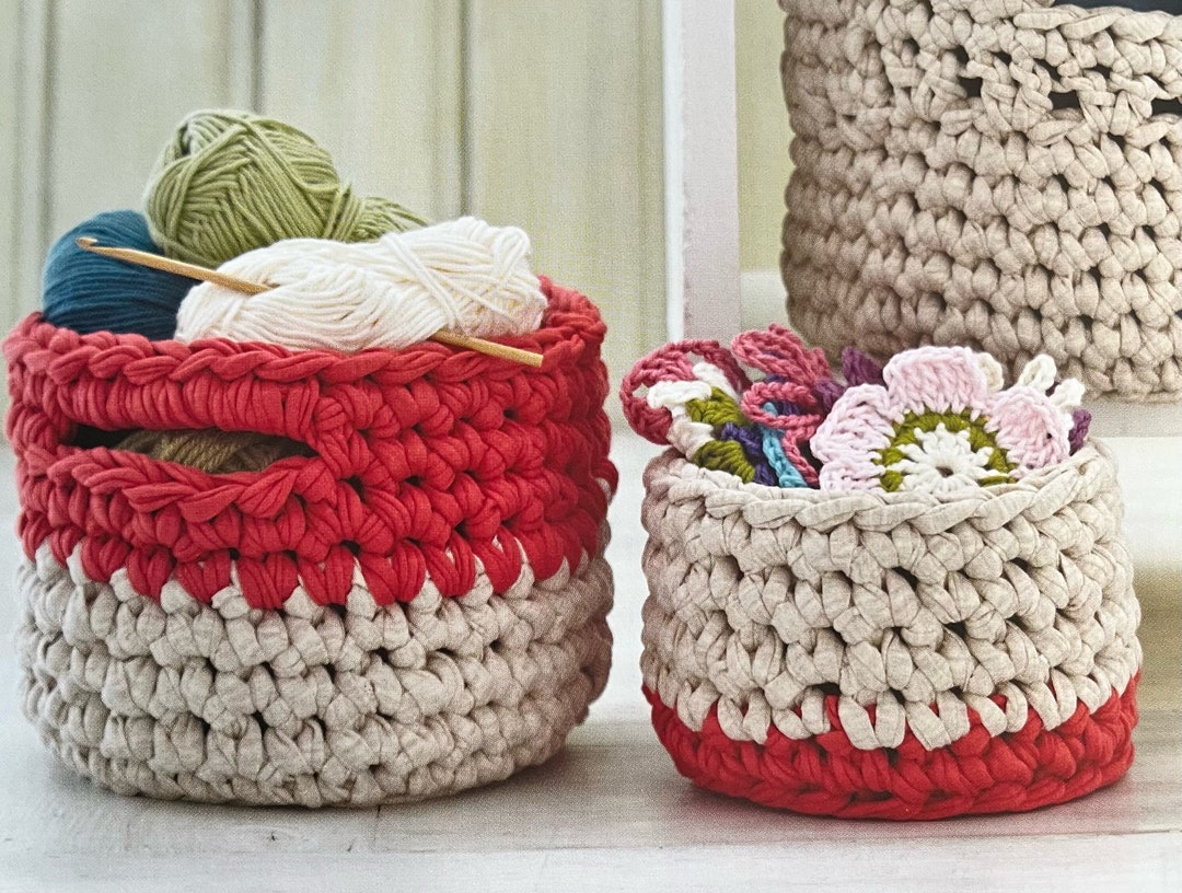 Rustic Crochet Structured Baskets Pattern Cute Little Storage Designs ...