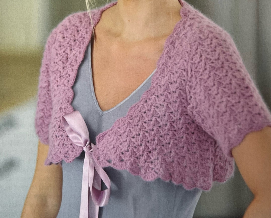 Crochet Lacy Summer Shrug Pattern A Cute Summer Cover up Easy Bolero ...
