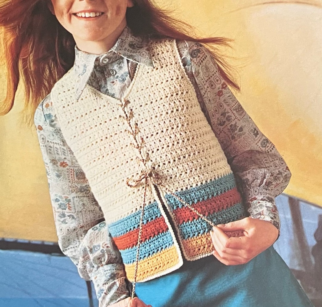 Child's Crochet Waistcoat Pattern Create a Colourful Slip Over With ...