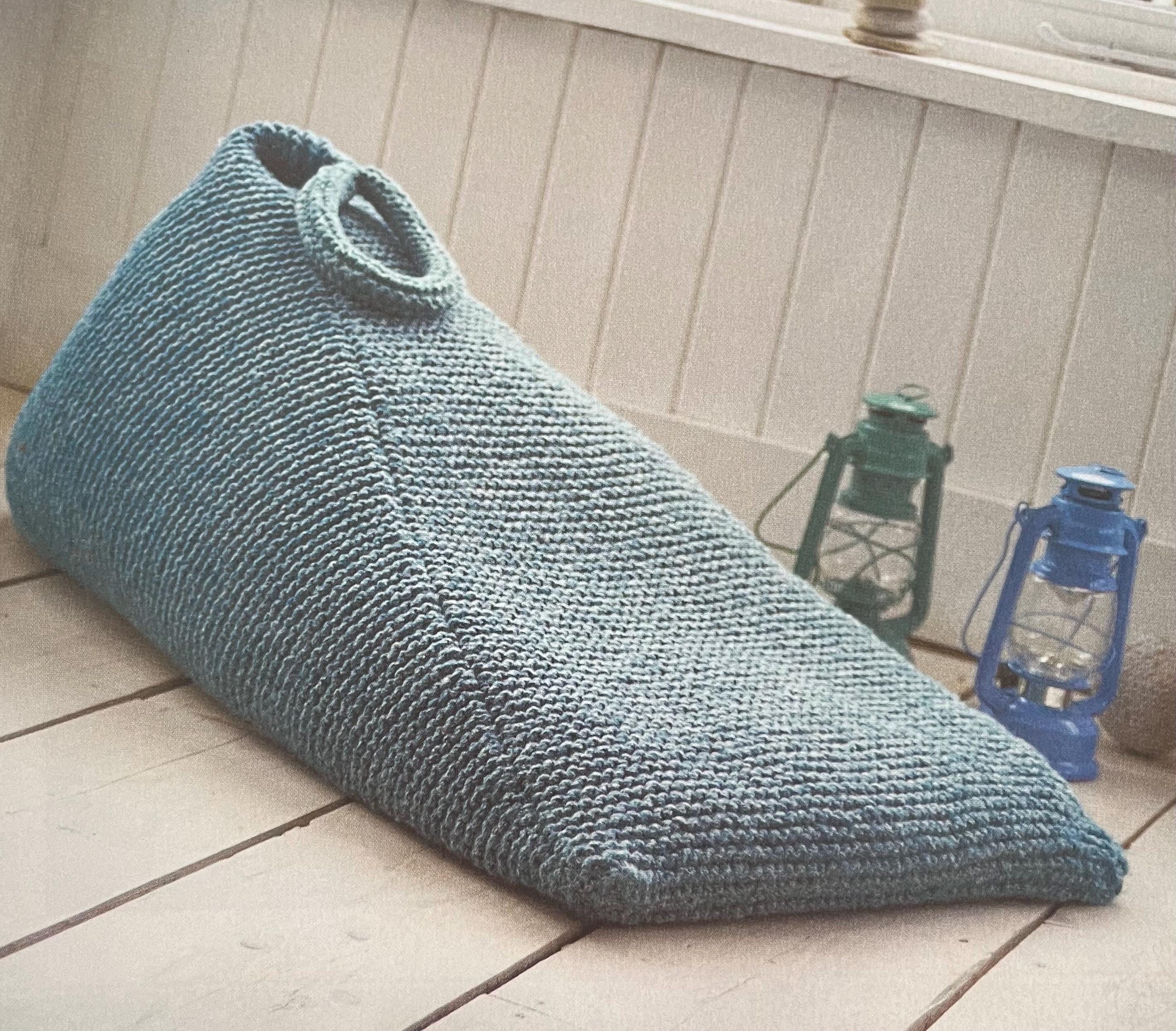 Knitted Bean Bag Pattern A Cosy Homely Wedge Shaped Floor Cushion Comfy ...