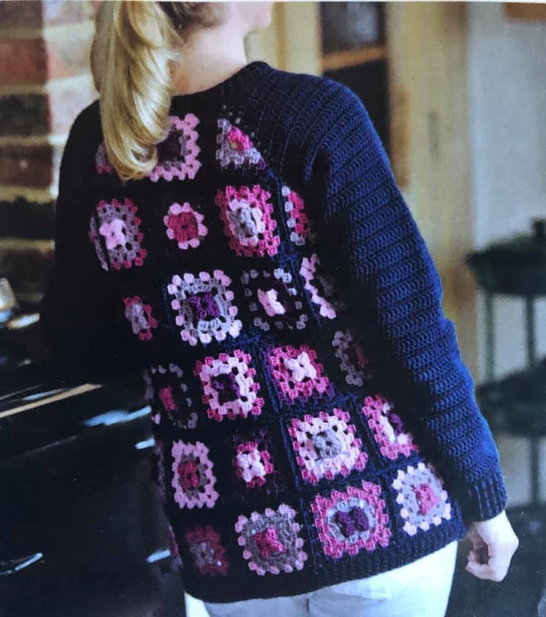 Crochet Granny Square Jumper Pattern Create a Colourful Retro Style ...