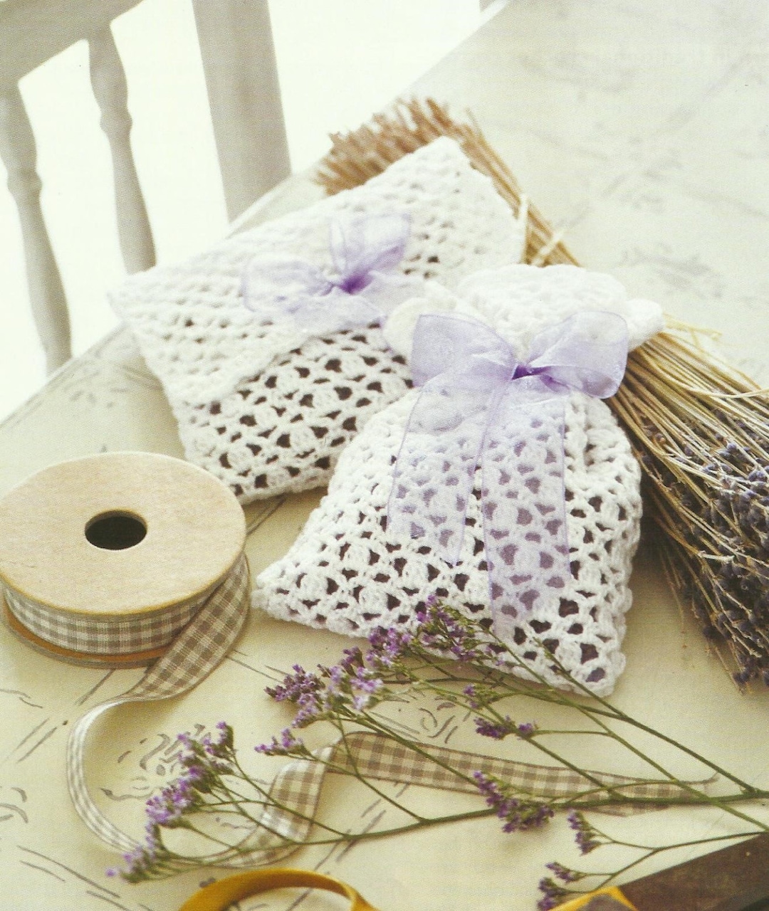 Easy Crochet Lavender Sachets Pattern Sweet Aromatic Bags for Lovely ...