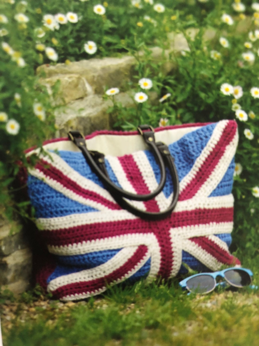 Crochet Union Jack Bag Pattern Create a Shopping Tote Flag Themed ...