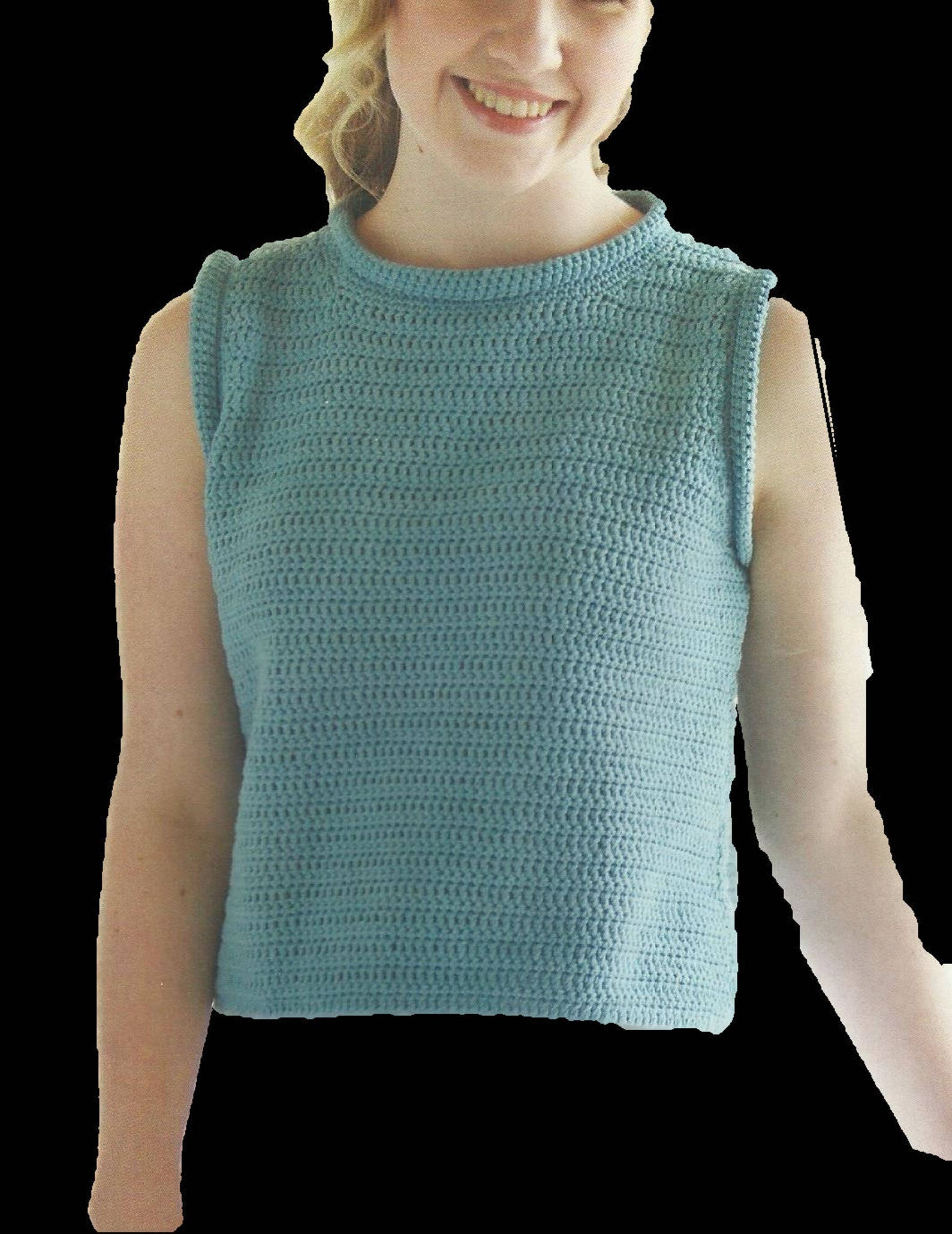 Crochet Vest Top Sleeveless PDF Pattern Instant Download | Etsy