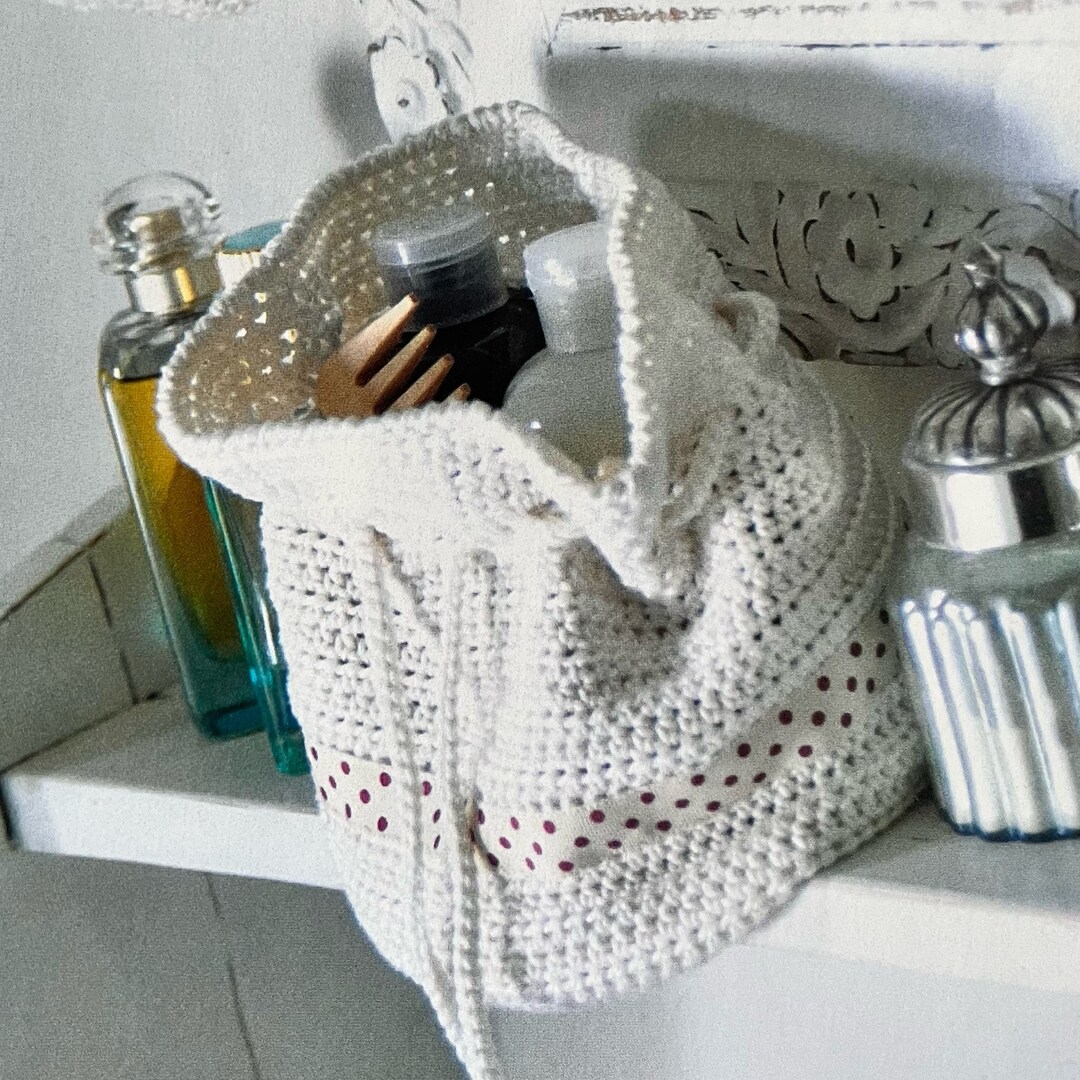 Crochet Drawstring Wash Bags Pattern Create These in Two Sizes Lovely ...
