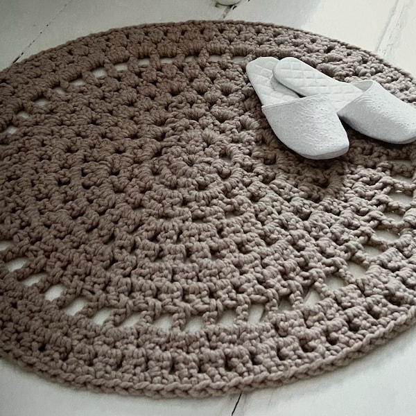 Crochet Round Rug Pattern - Etsy