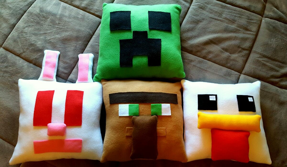 Handmade Minecraft Pillow Plush | Etsy