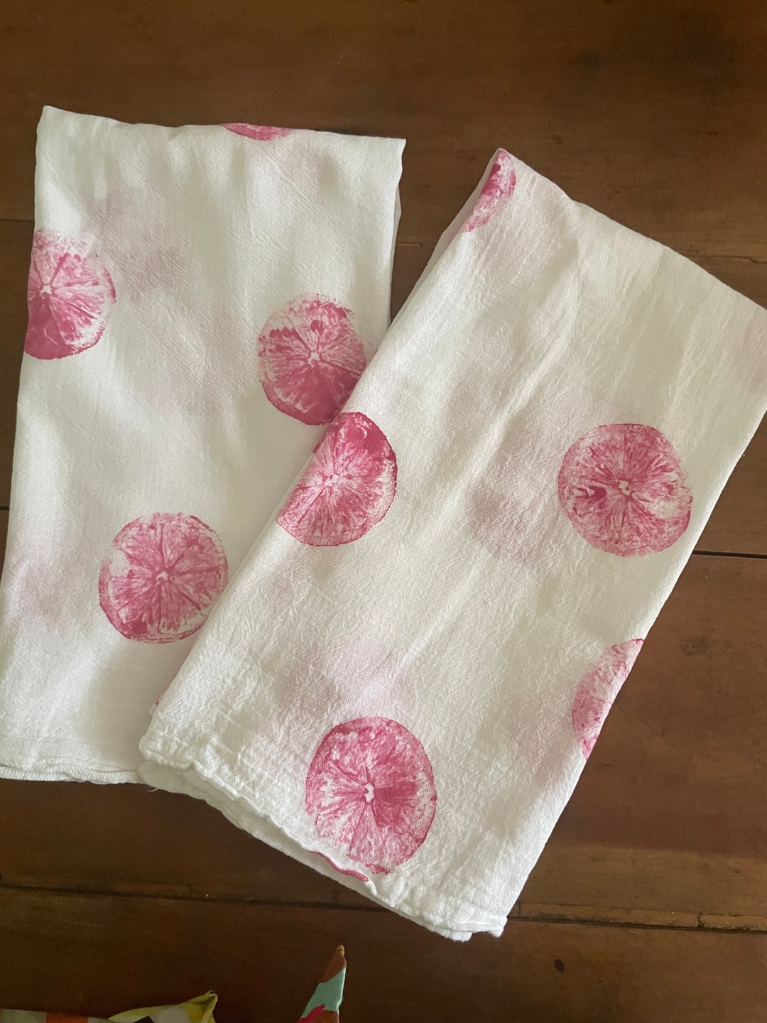 Hand Stamped 28” X 28” Flour Sack Dish Towels - Etsy Canada