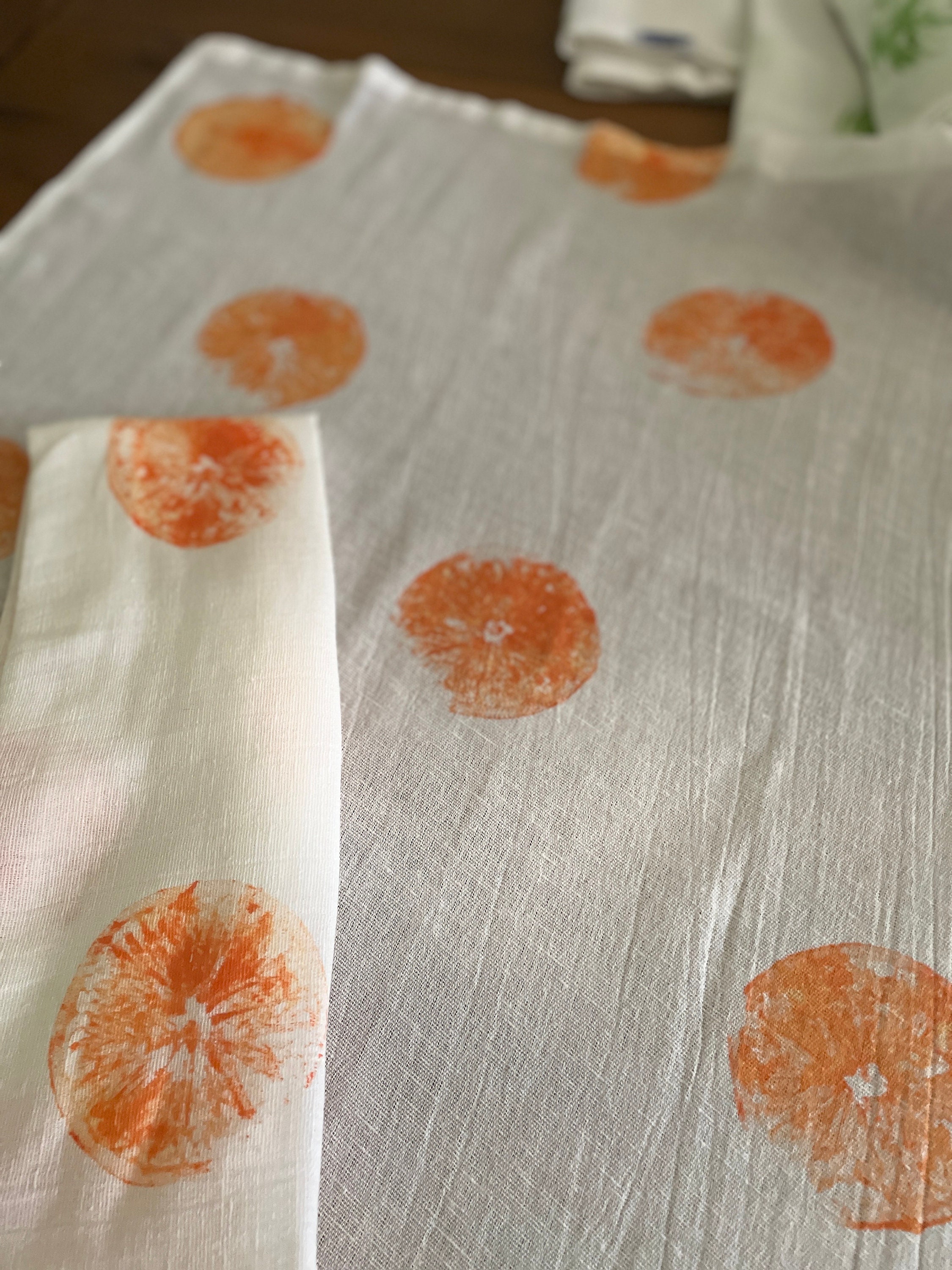 Hand Stamped 24 X 24 Tea Towels - Etsy