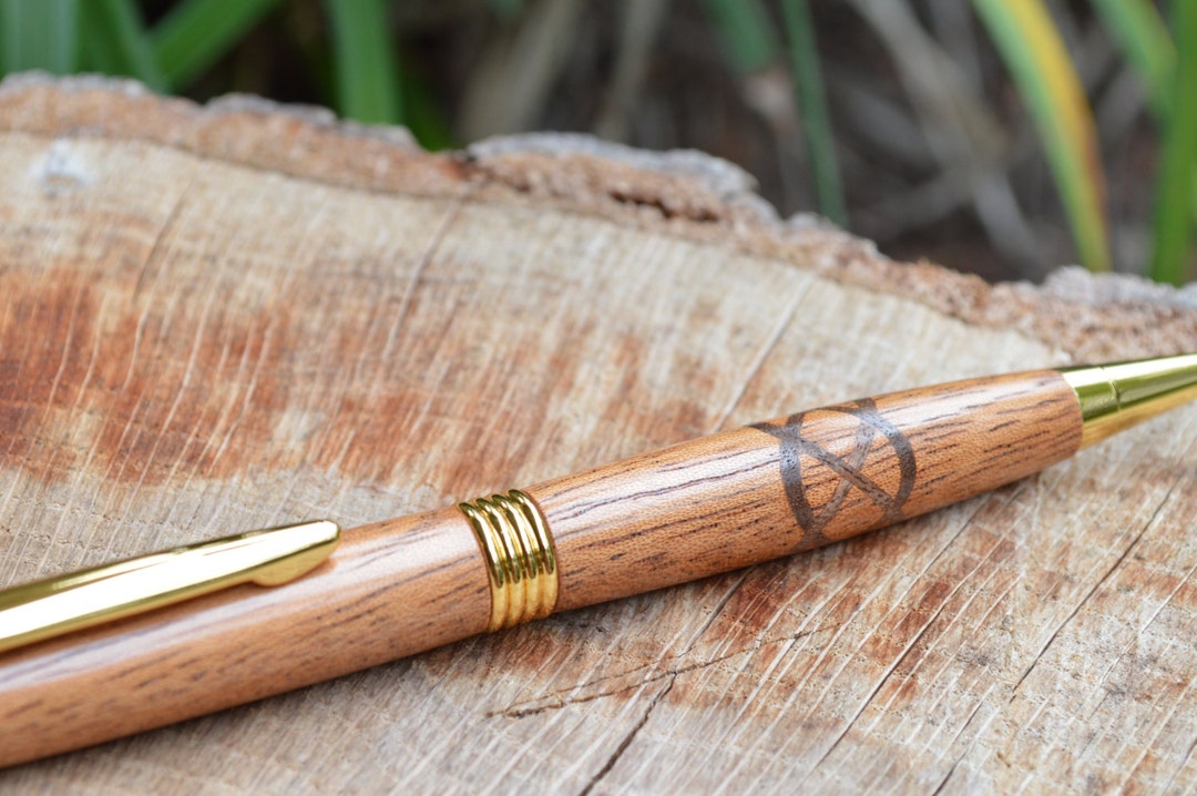 Mahogany Wood Celtic Knot Pen. Handmade Wooden Pen. Gift Ready, Fast ...