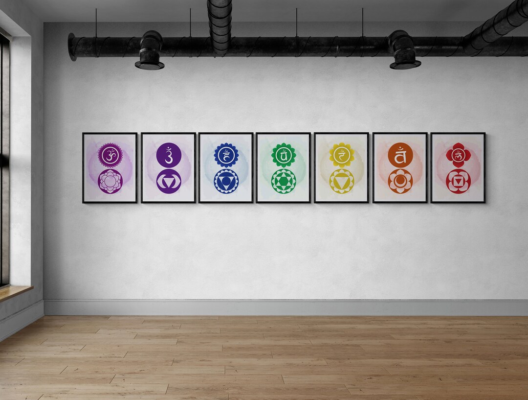 7 Chakras Digital Wall Art - Etsy