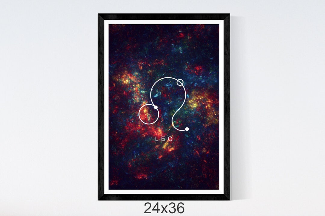Leo Zodiac Sacred Geometry Style Digital Print - Etsy