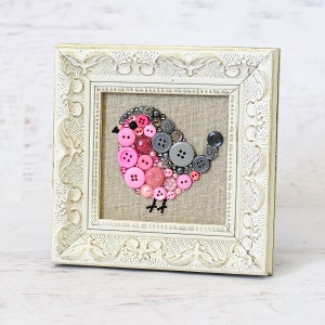 Custom Baby Bird Button Art | Made to Order Button Picture | Nursery ...