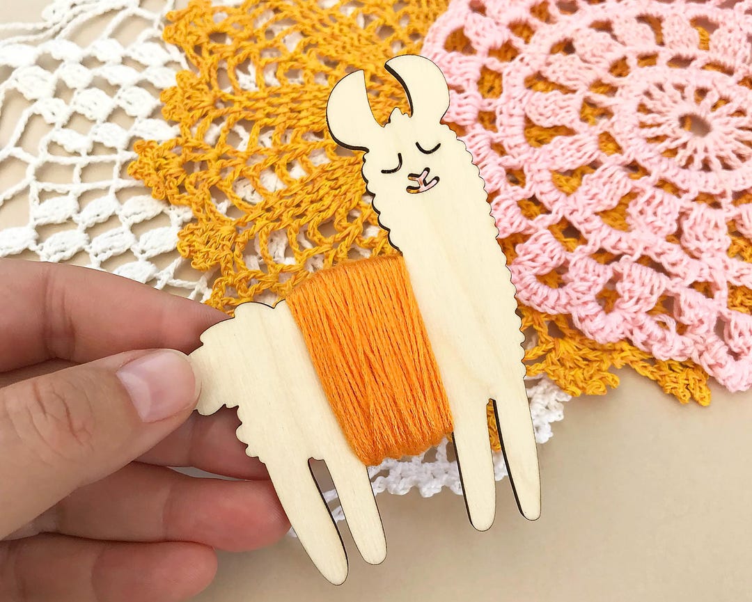 Llama Floss Bobbins | Wooden Thread Holders | Set of 10 - Etsy