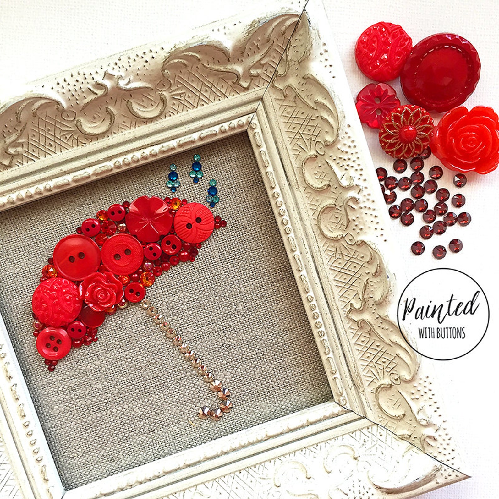 CUSTOM Framed Button Art Umbrella Wall Art Mudroom Decor - Etsy UK