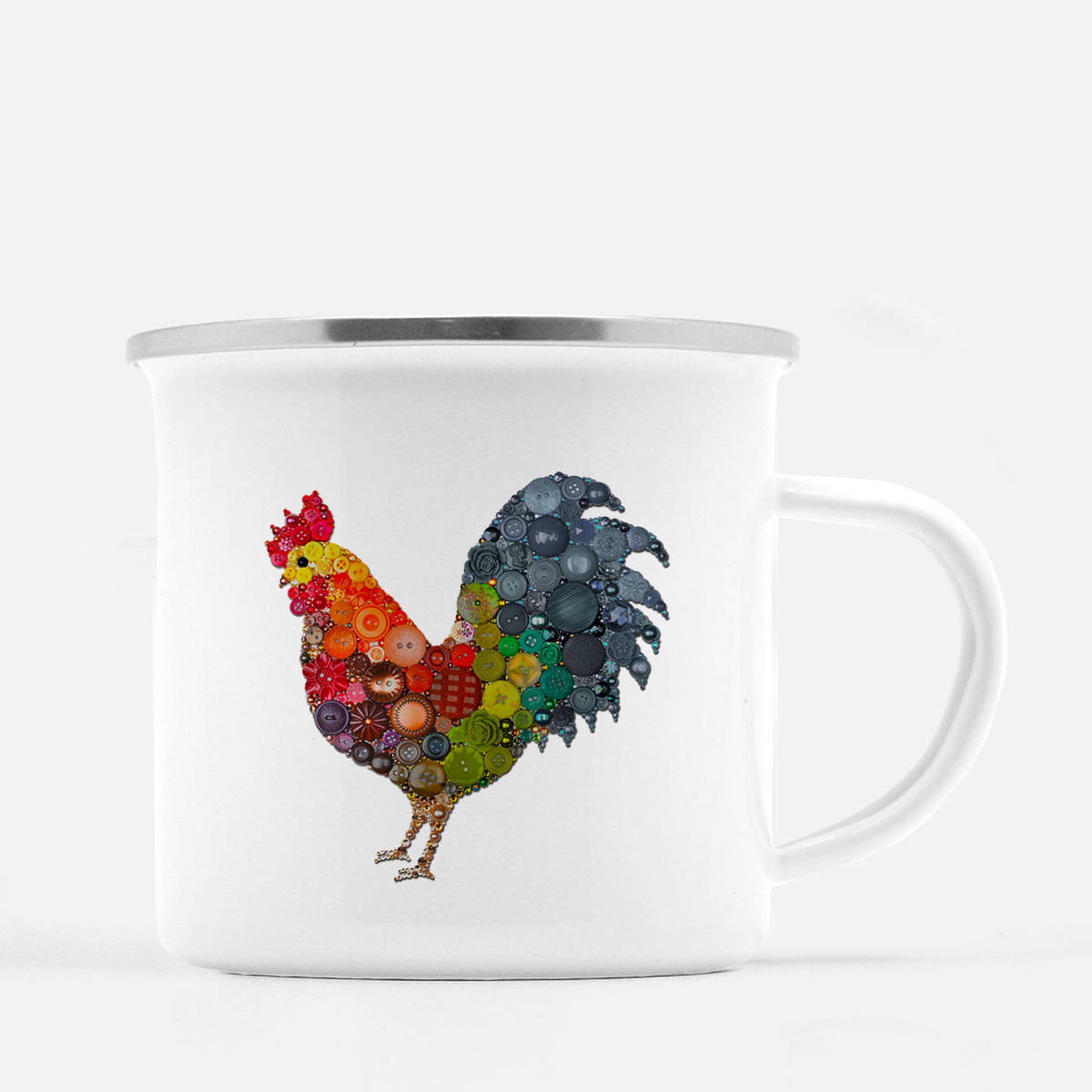Small Rooster Coffee Mug 10oz Mug Rooster Camp Mug | Etsy