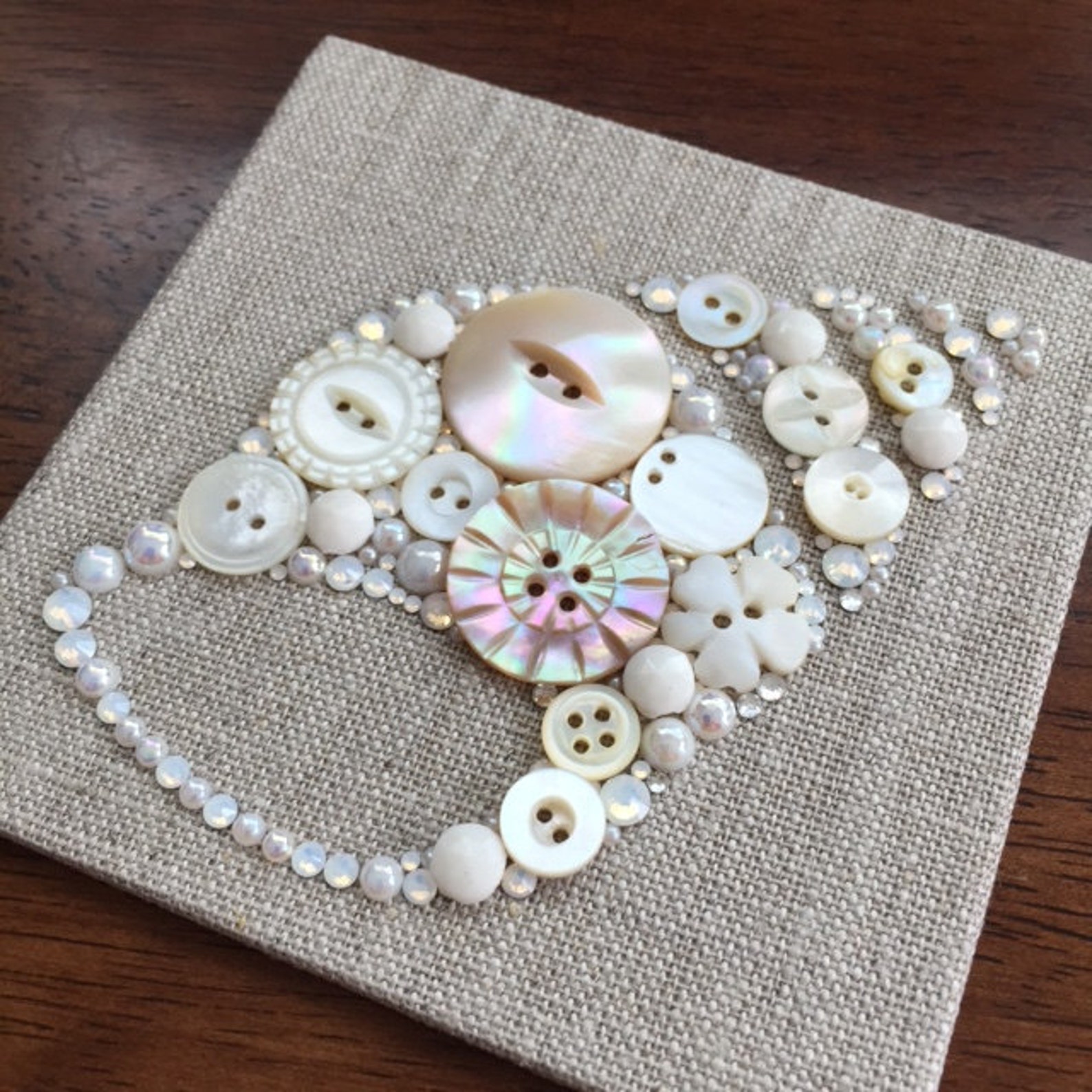 Custom Seashell Button Art Mother of Pearl Buttons Beach - Etsy