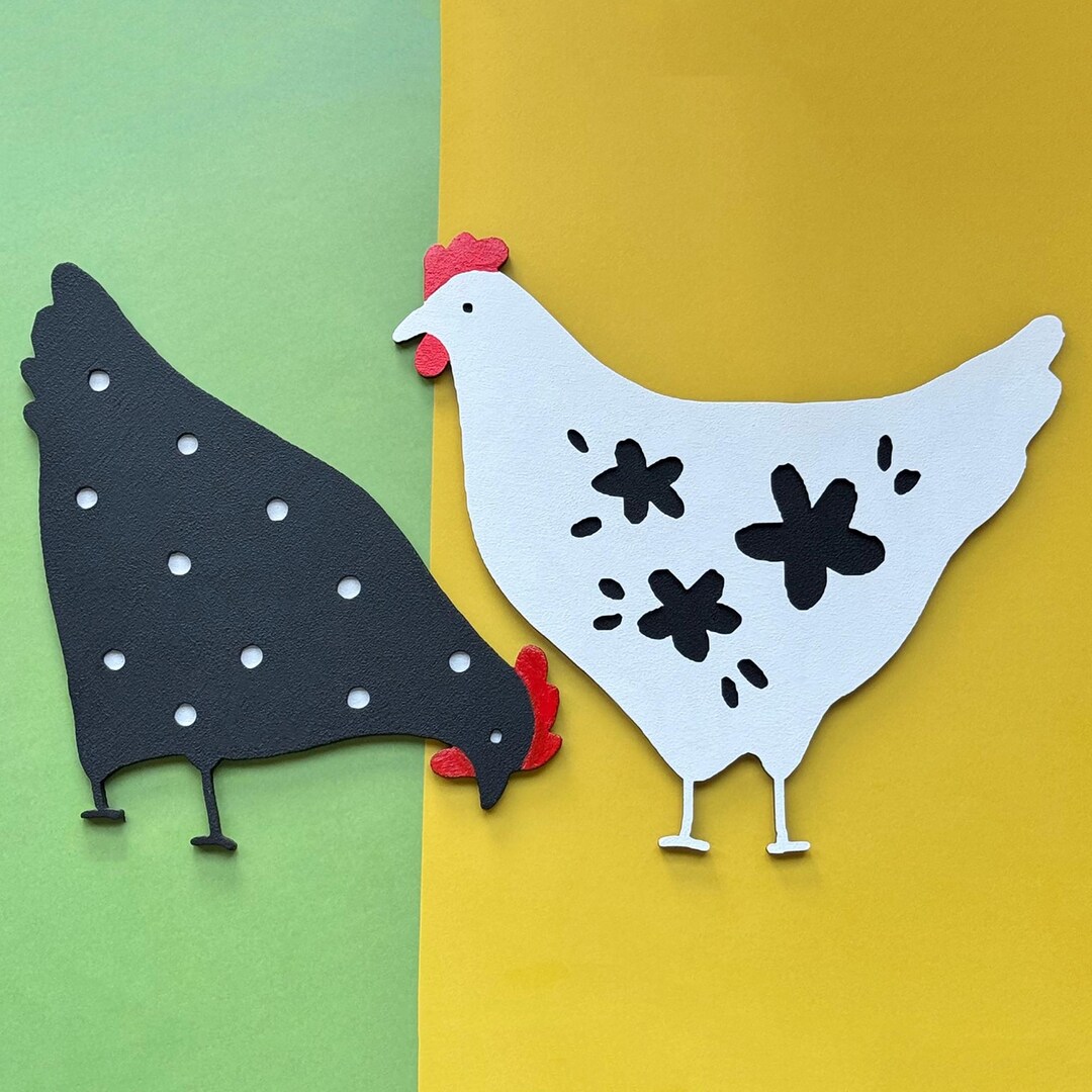 Wooden Hens Wall Decor | Decorative Chickens | Rustic Home Decoration ...