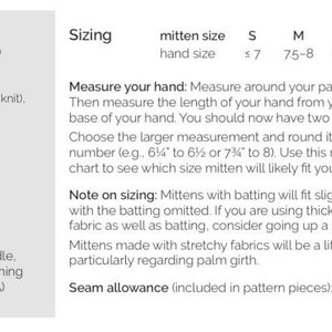 Cozy Mitten Sewing Pattern (adult) - Etsy