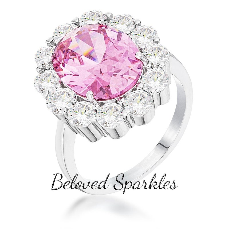 Pink Cz Ring - Etsy