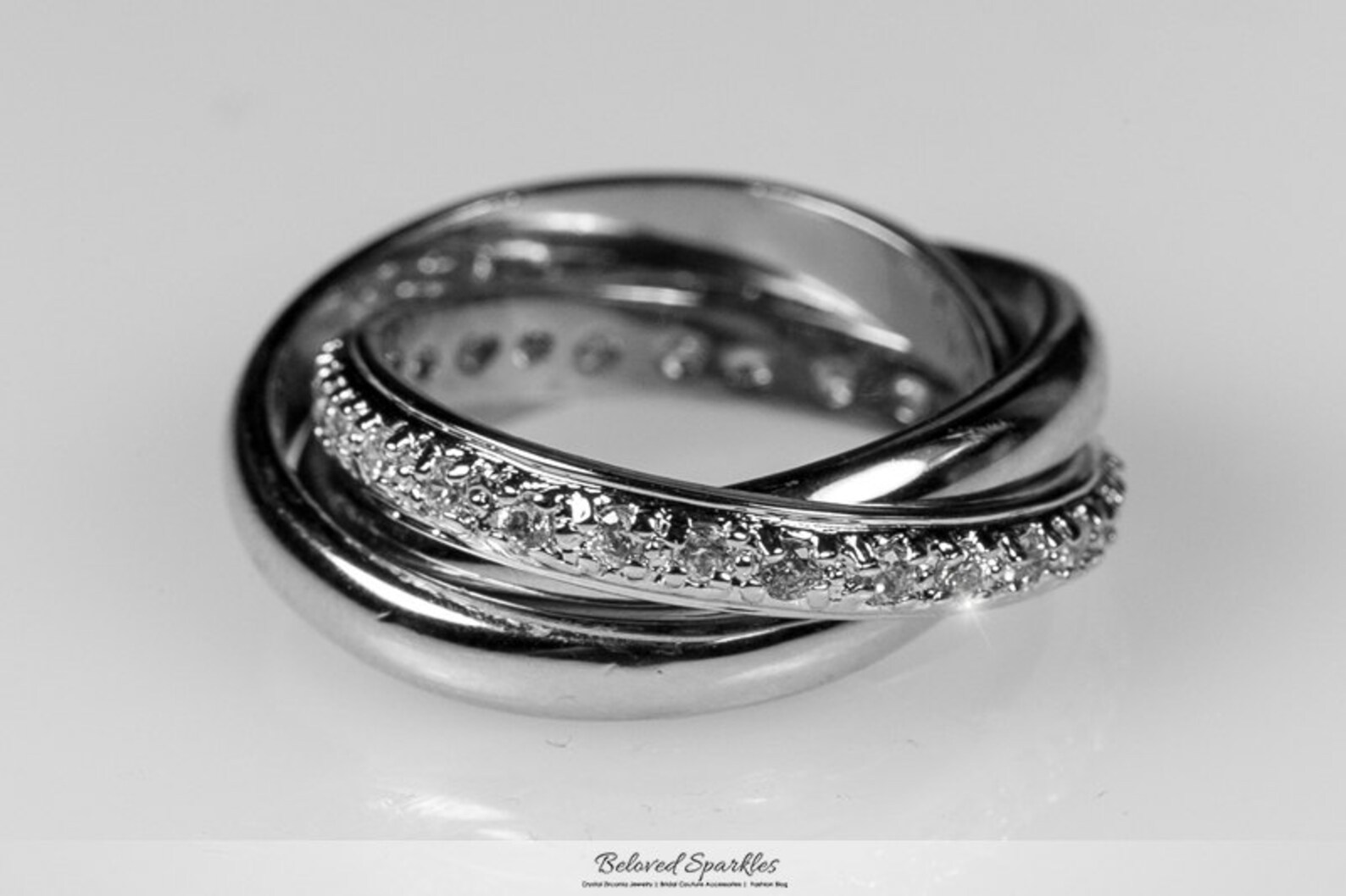 Kefira Three Band Cocktail Triplet 1 Carat Cubic Zirconia | Etsy