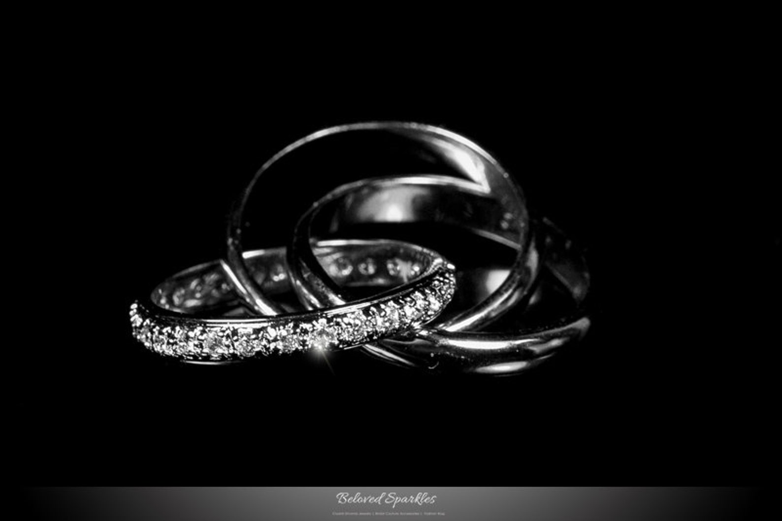 Kefira Three Band Cocktail Triplet 1 Carat Cubic Zirconia - Etsy