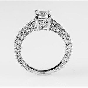 Lupe .5ct Princess Cut CZ Filigree Engagement and Wedding Ring Set-2ct ...