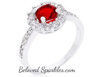 Ruby Red Wedding Ring - Etsy
