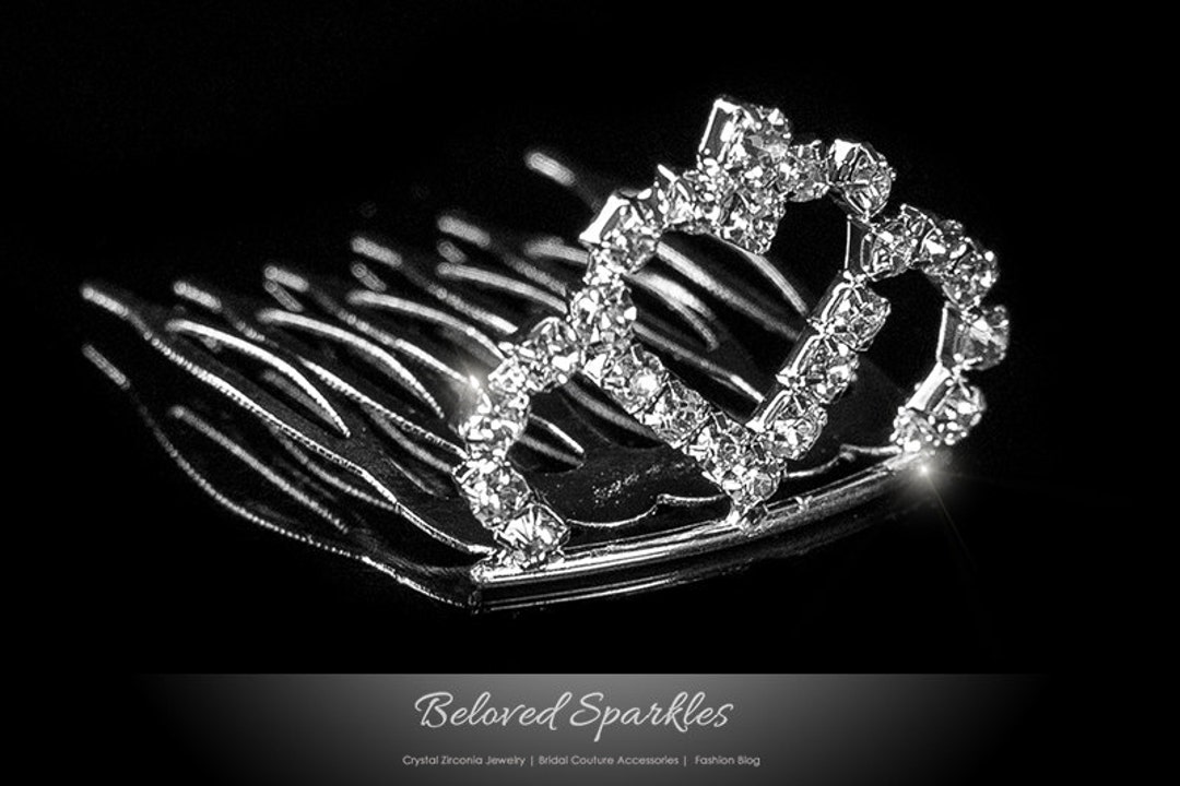 Mini Rhinestone Silver Tiara Comb-flowergirl Tiara Comb-flowergirl Hair ...