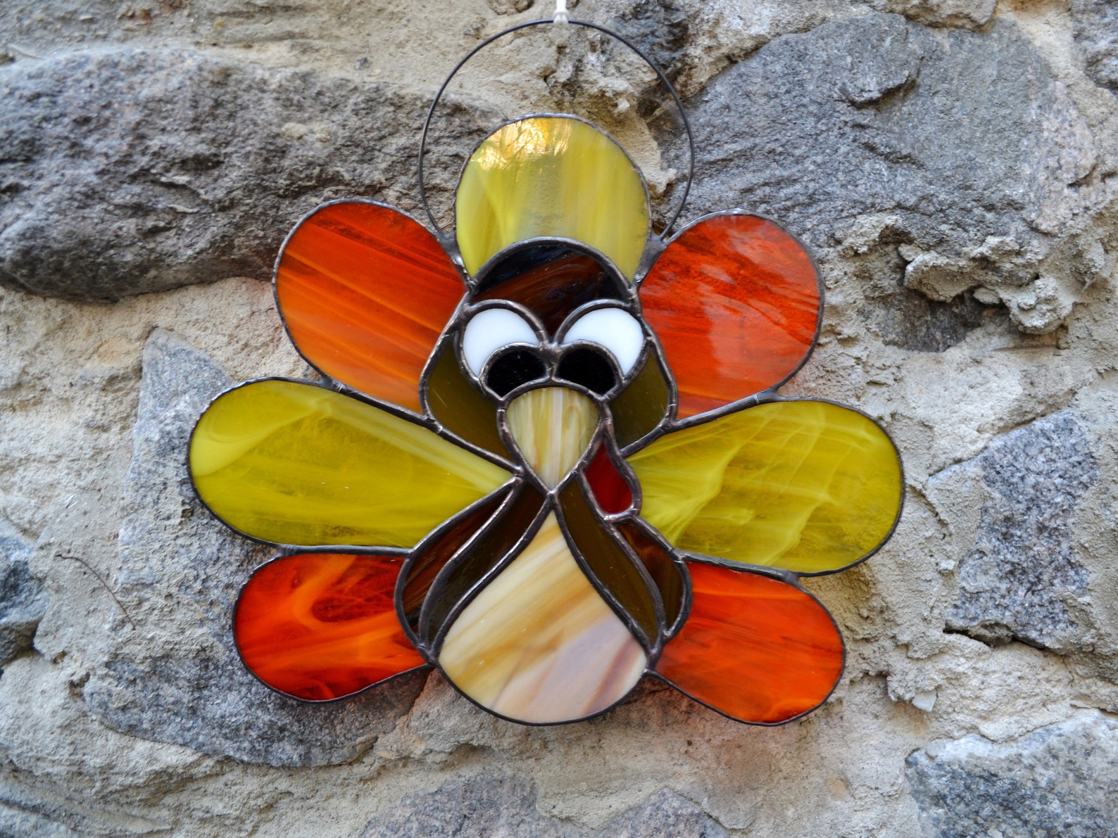 Stained Glass Turkey Suncatcher Window Hanging Thanksgiving - Etsy