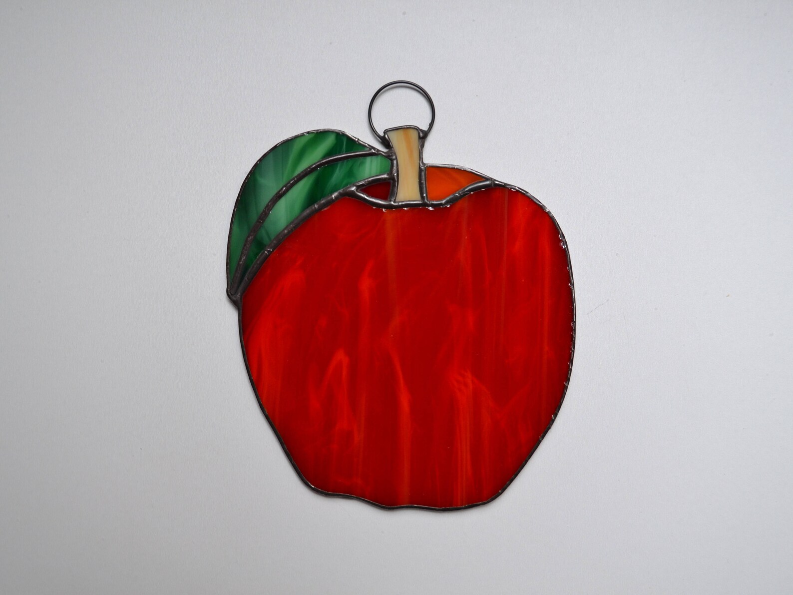 Red Apple Stained Glass Suncatcher Window Hanging or Wall - Etsy