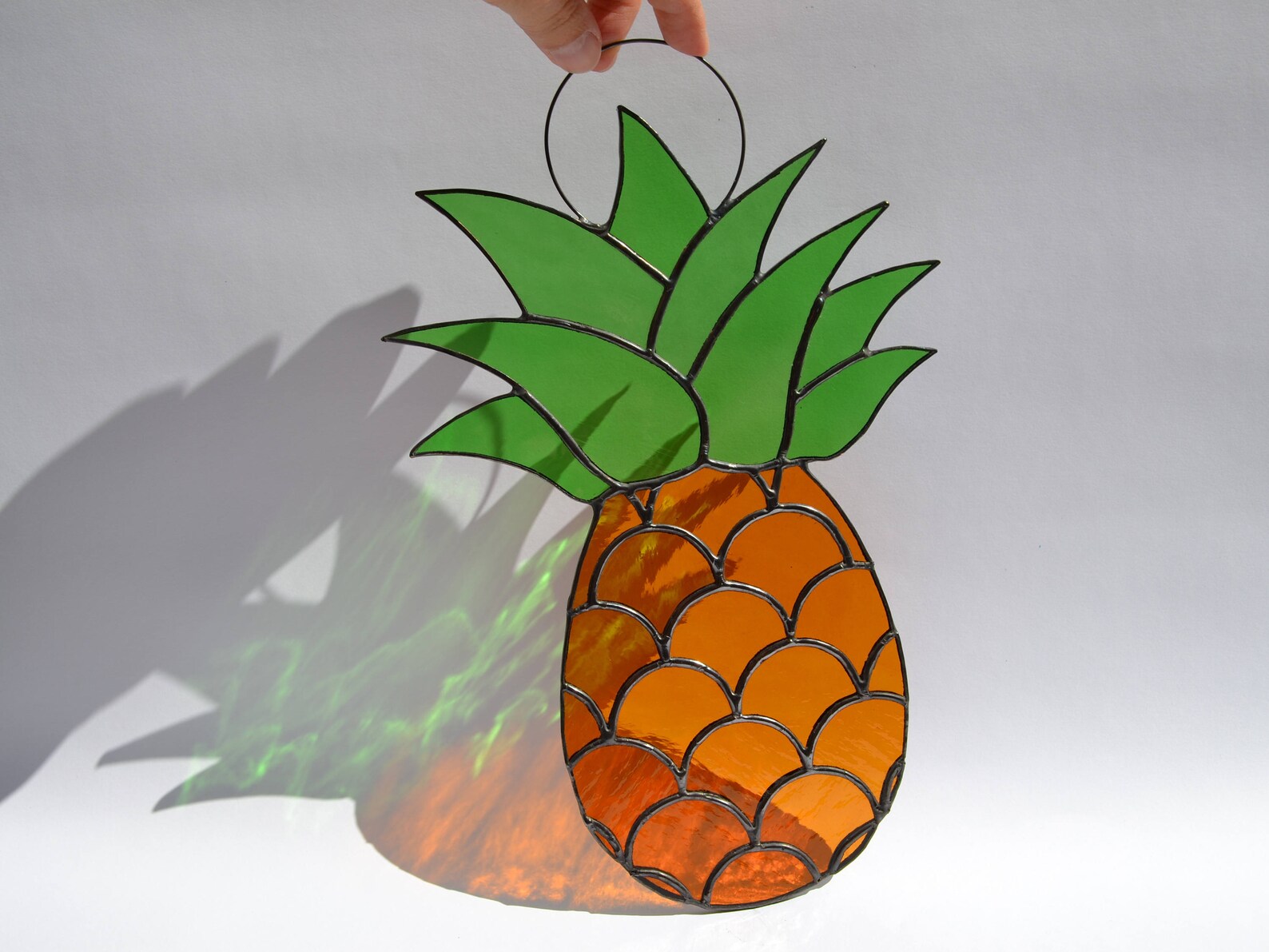 Stained Glass Pineapple Suncatcher. Pineapple Wall Hanging for | Etsy