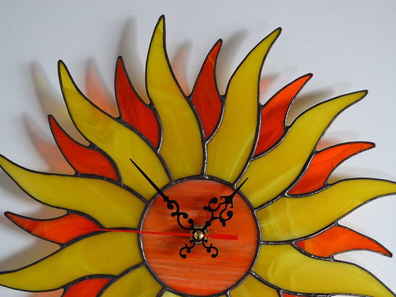 Sun Clock Sunburst Clock Sun Wall Clock 12 Inch. Sunshine - Etsy