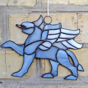 Medieval Stained Glass Gargoyle Suncatcher Window Hanging or Wall Decor ...