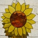 Large Yellow Sunflower Stained Glass Suncatcher Window Hanging - Etsy