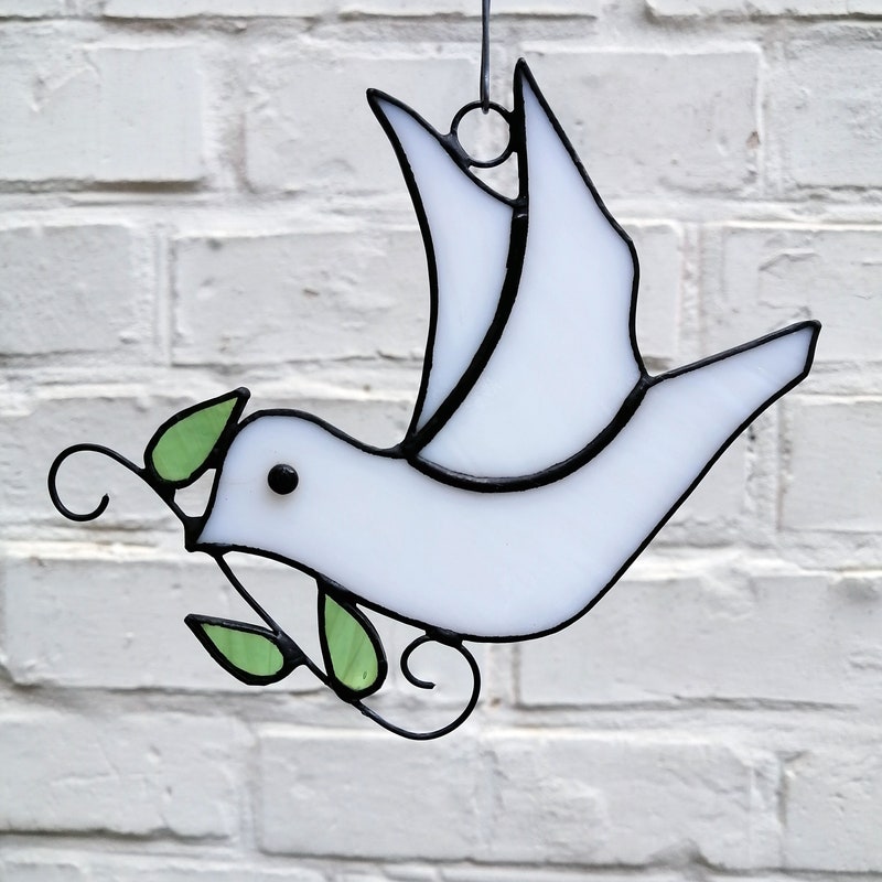 Stained Glass Dove - Etsy