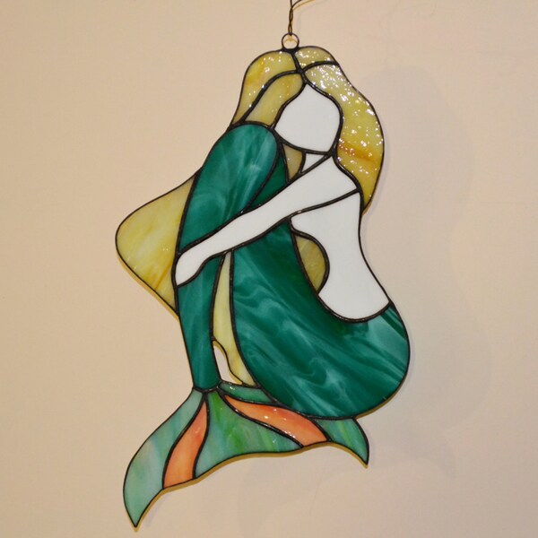 Mermaid Stained Glass Window - Etsy