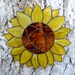 Large Yellow Sunflower Stained Glass Suncatcher Window Hanging - Etsy