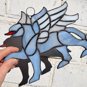 Medieval Stained Glass Gargoyle Suncatcher Window Hanging or Wall Decor ...
