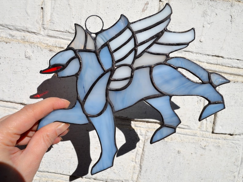 Medieval Stained Glass Gargoyle Suncatcher Window Hanging. - Etsy