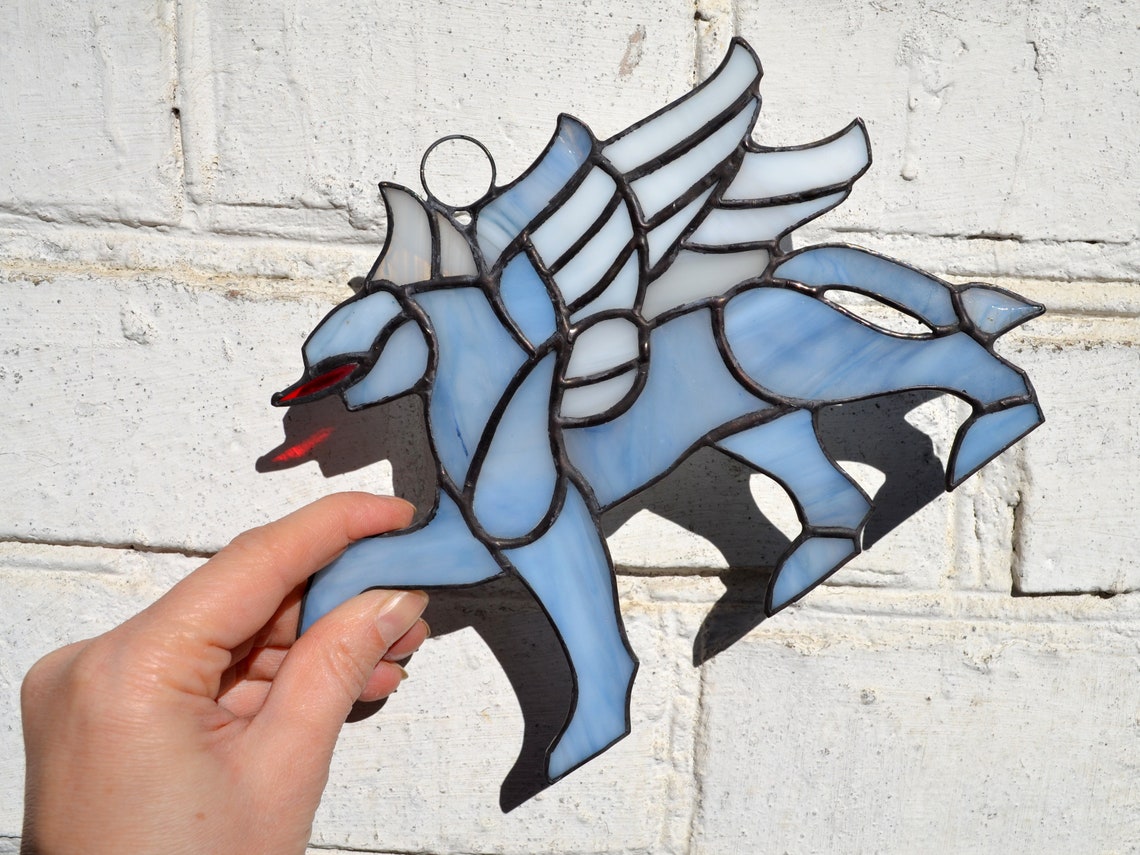 Medieval Stained Glass Gargoyle Suncatcher Window Hanging. - Etsy