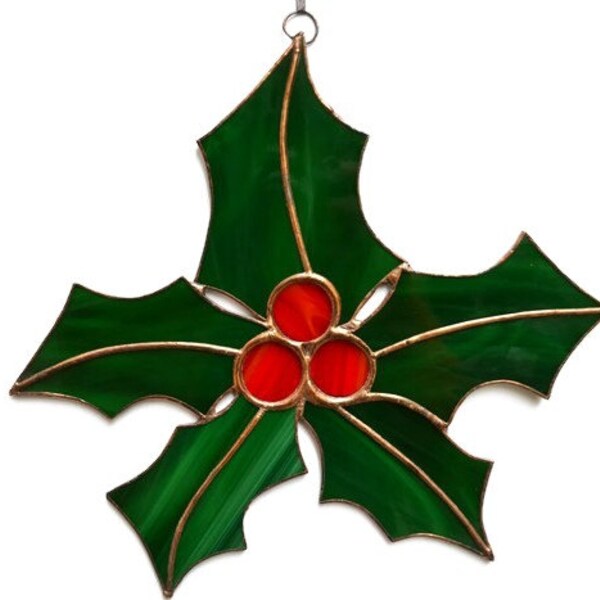Stained Glass Holly - Etsy