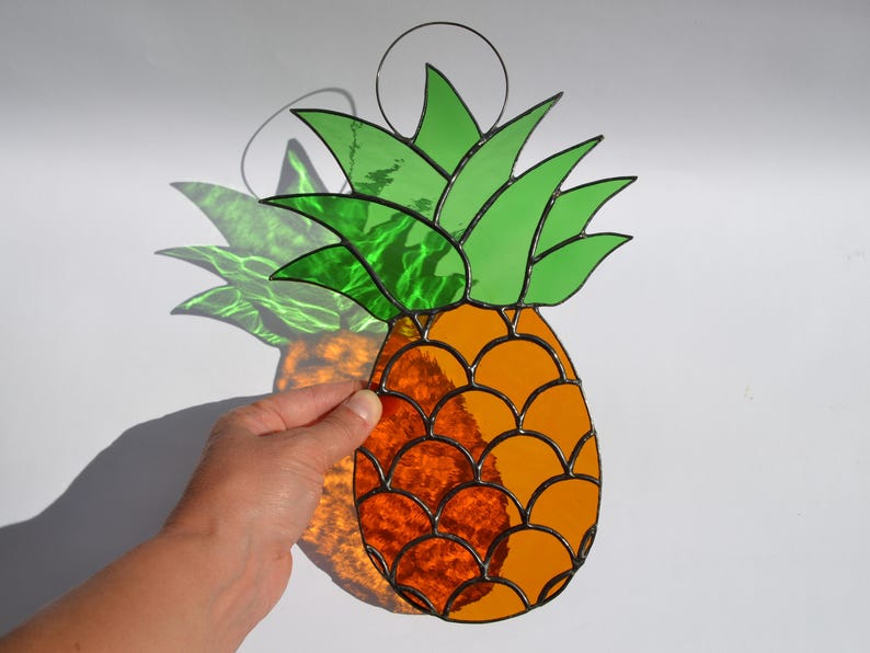 Stained Glass Pineapple Suncatcher. Pineapple Wall Hanging for | Etsy