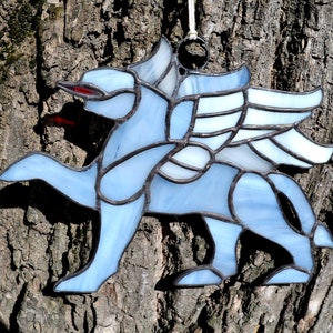 Medieval Stained Glass Gargoyle Suncatcher Window Hanging or Wall Decor ...