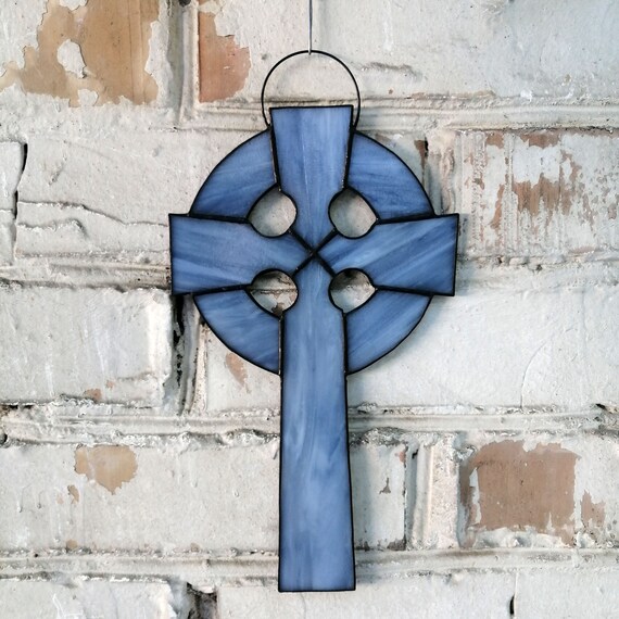 Stained Glass Window Celtic Cross